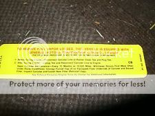 Yellow Vapor Recovery Sticker - CorvetteForum - Chevrolet Corvette ...
